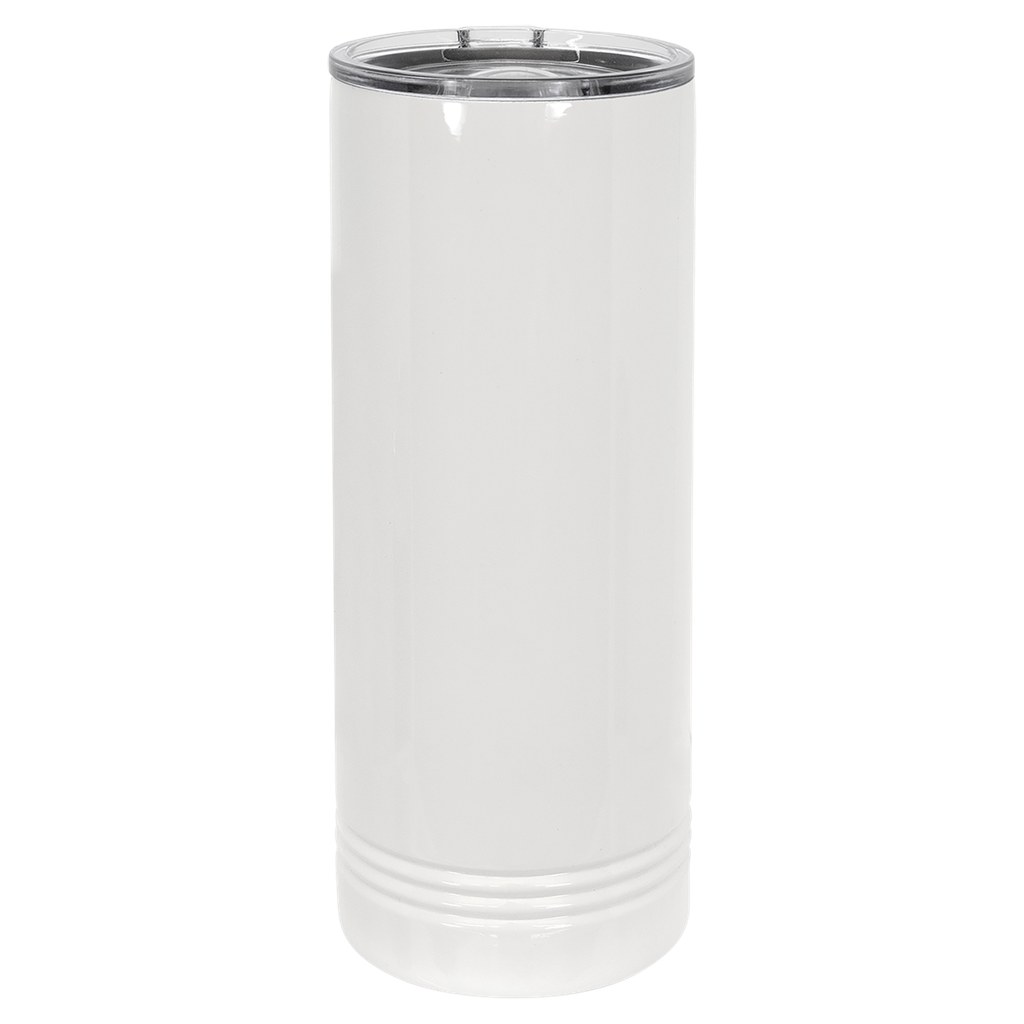 Polar Camel 22 oz. White Sublimatable Skinny Tumbler with Slider Lid ...